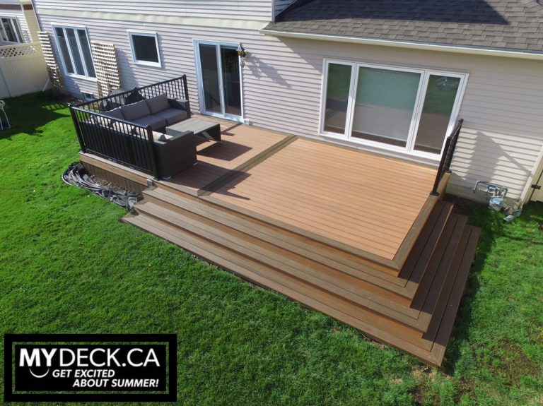 Wrap Around Stairs Trex Composite Deck Build in Orleans, Ontario ...