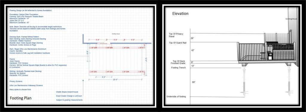 Free Deck Design- Floating Timbertech Azek PVC Deck Design – MyDeck.ca